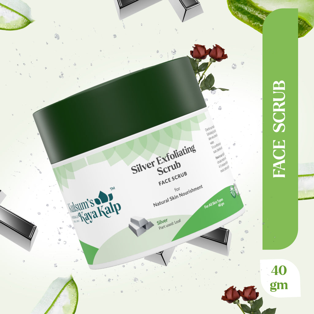 Buy 40GM Silver Exfoliating Scrub for Youthful Skin