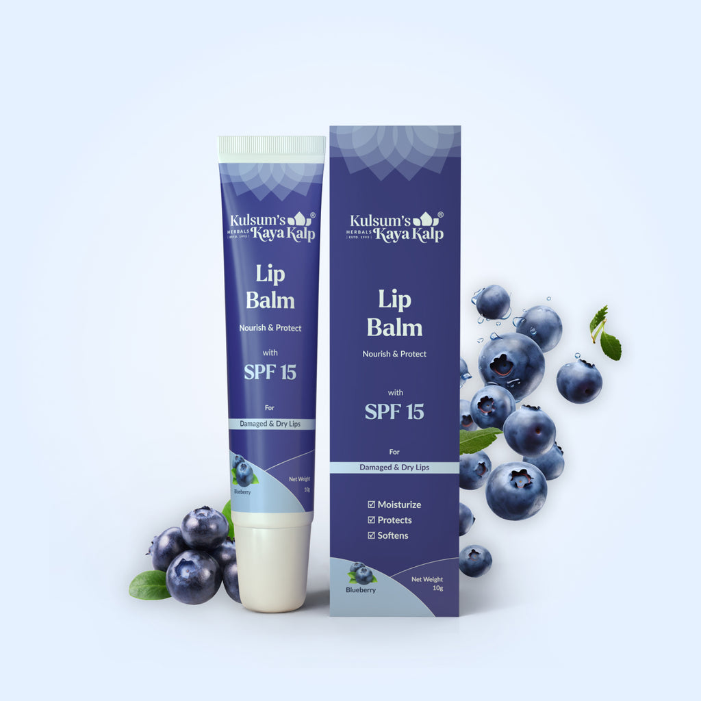 Buy Blueberry Lip Balm with SPF 15 | Kulsum Kaya Kalp Herbals