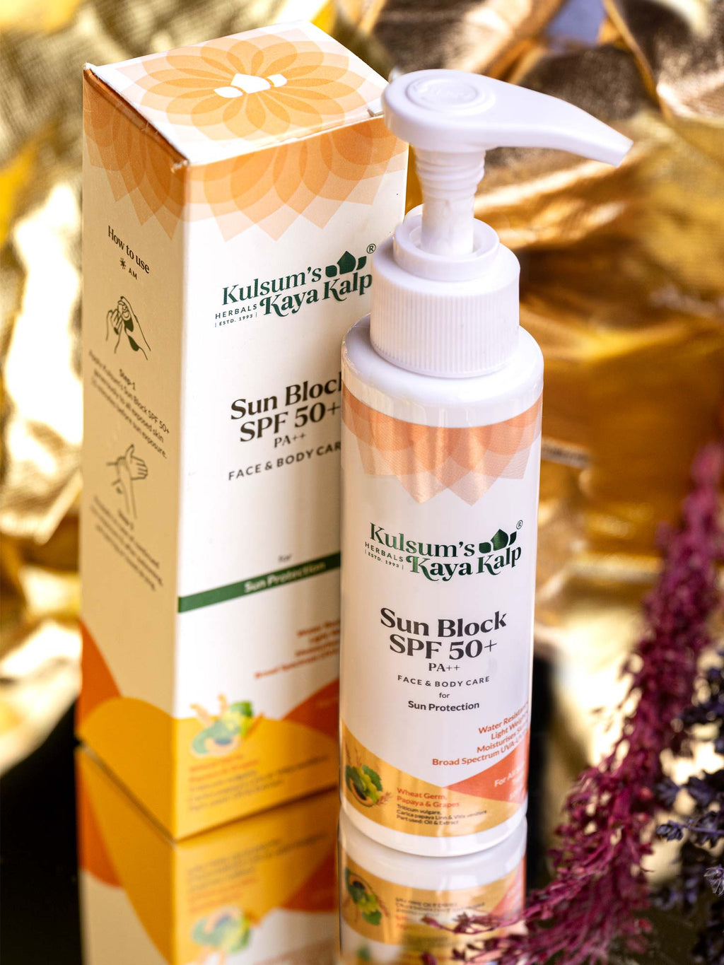 Buy Sun Block Spf 50+ Face & Body Lotion | Kulsum's Kaya Kalp